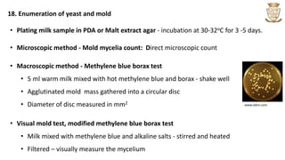 Microbiological analysis of milk part II | PPTX