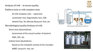 Microbiological analysis of milk part II | PPTX