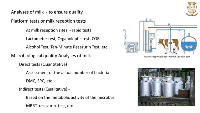 Microbiological analysis of milk part II | PPTX