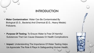 Microbiological and Chemical Techniques for Testing Drinking Water.pptx