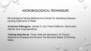 Microbiological and Chemical Techniques for Testing Drinking Water.pptx