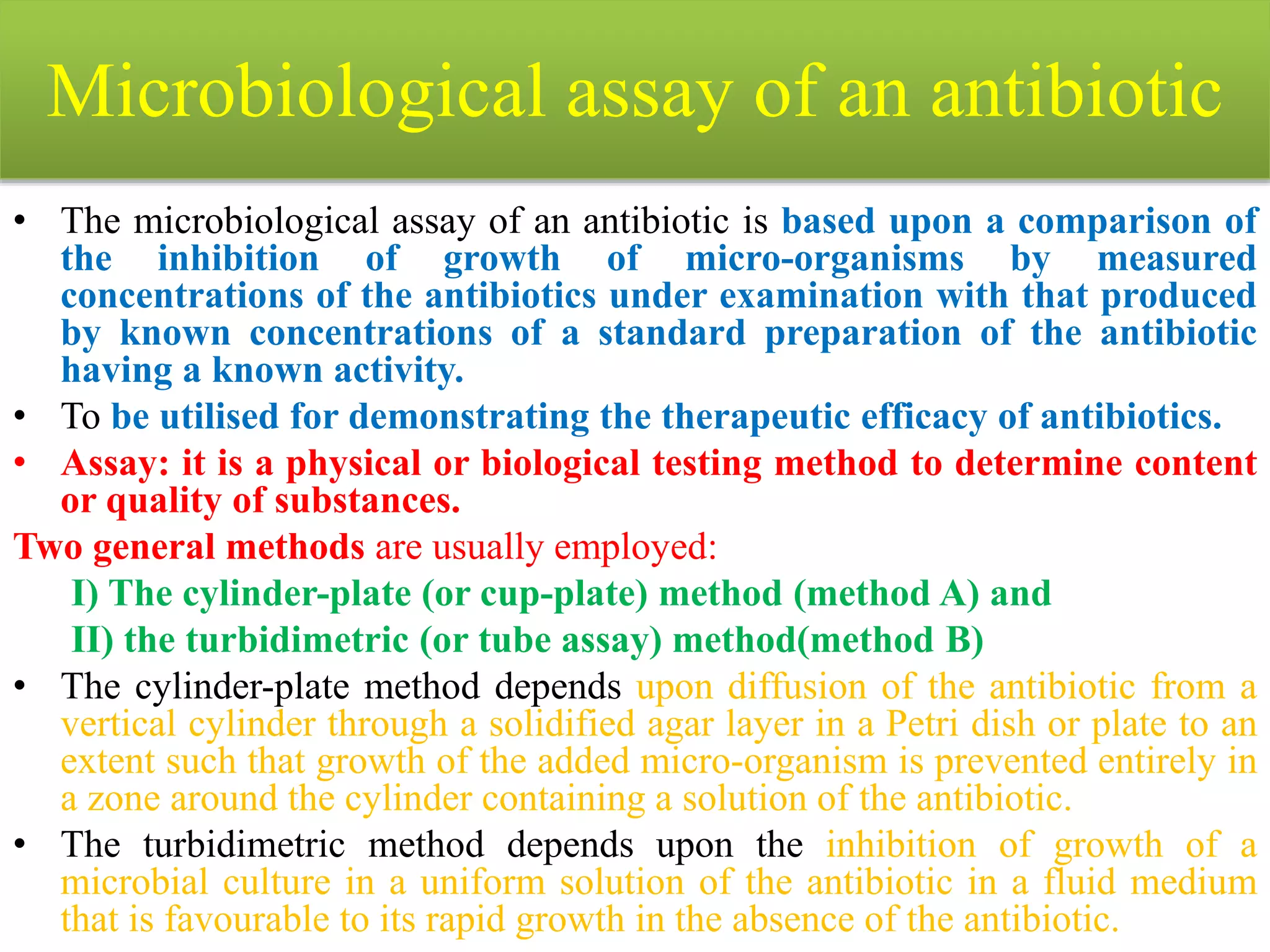 Microbiological assay | PPTX