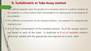 Microbiological assay-Principles and methods of different microbiological assay. | PPTX