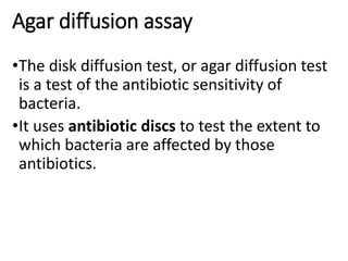 Microbiological assay of antibiotics | PPTX