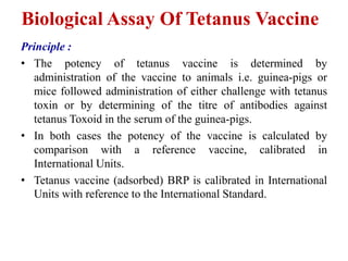 Micro biological assay of vaccines | PPTX