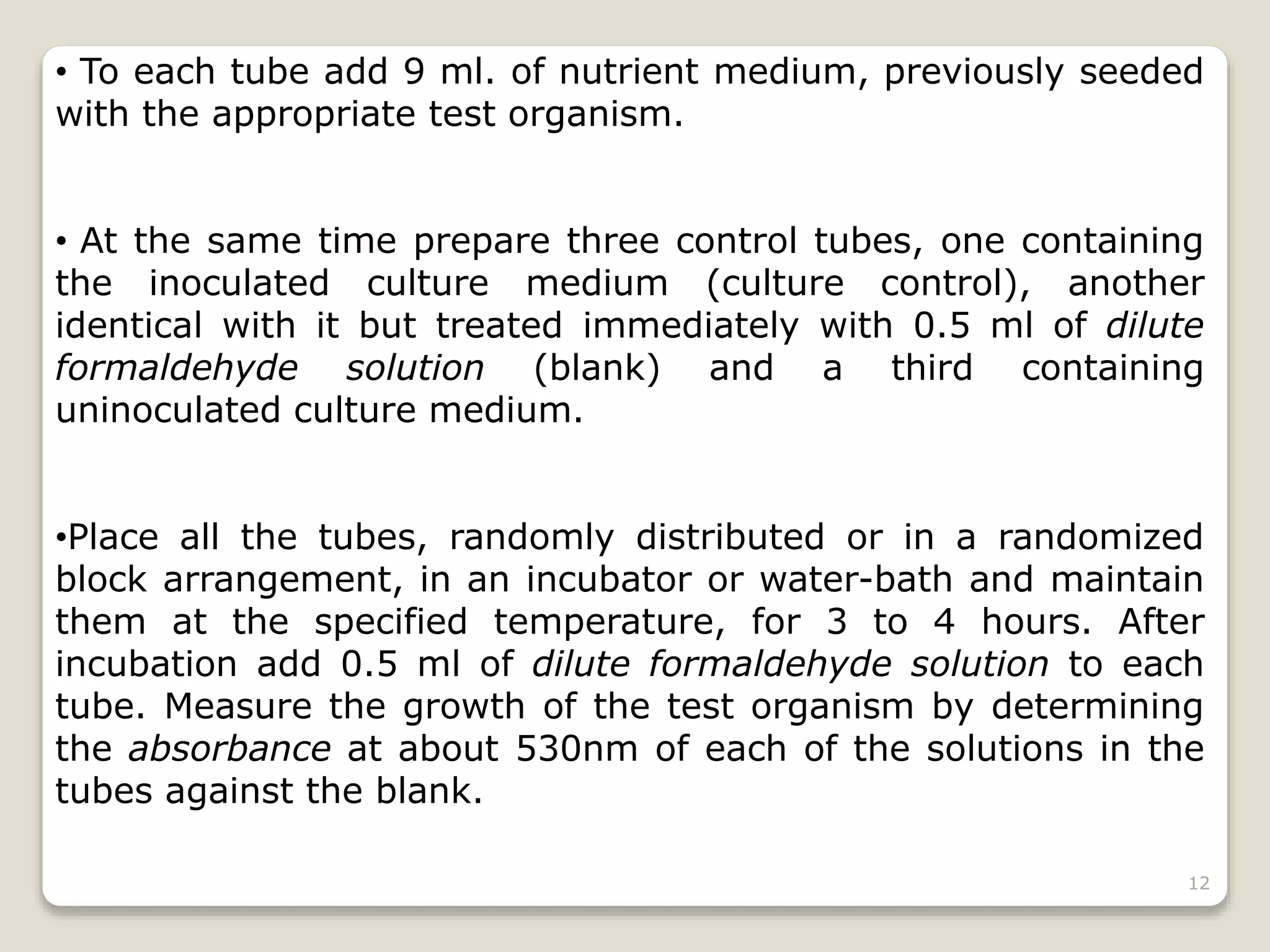 Microbiological assays- Pharmacuetical Microbiology | PPTX