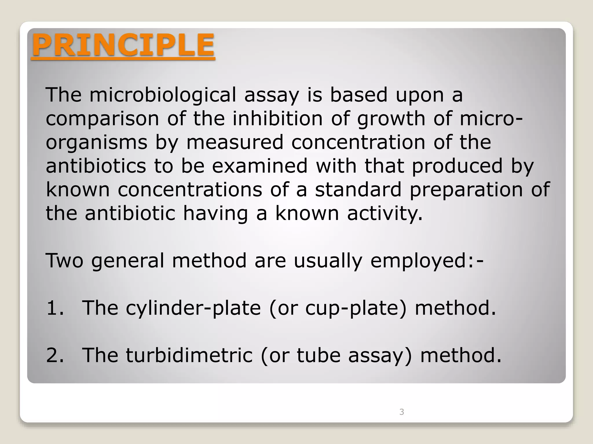 Microbiological assays- Pharmacuetical Microbiology | PPTX