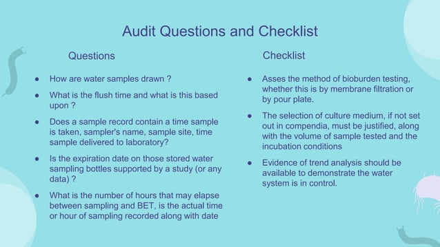 microbiological audit performed in pharmaceutical industry | PPT