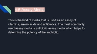 Microbiological culture media | PPTX