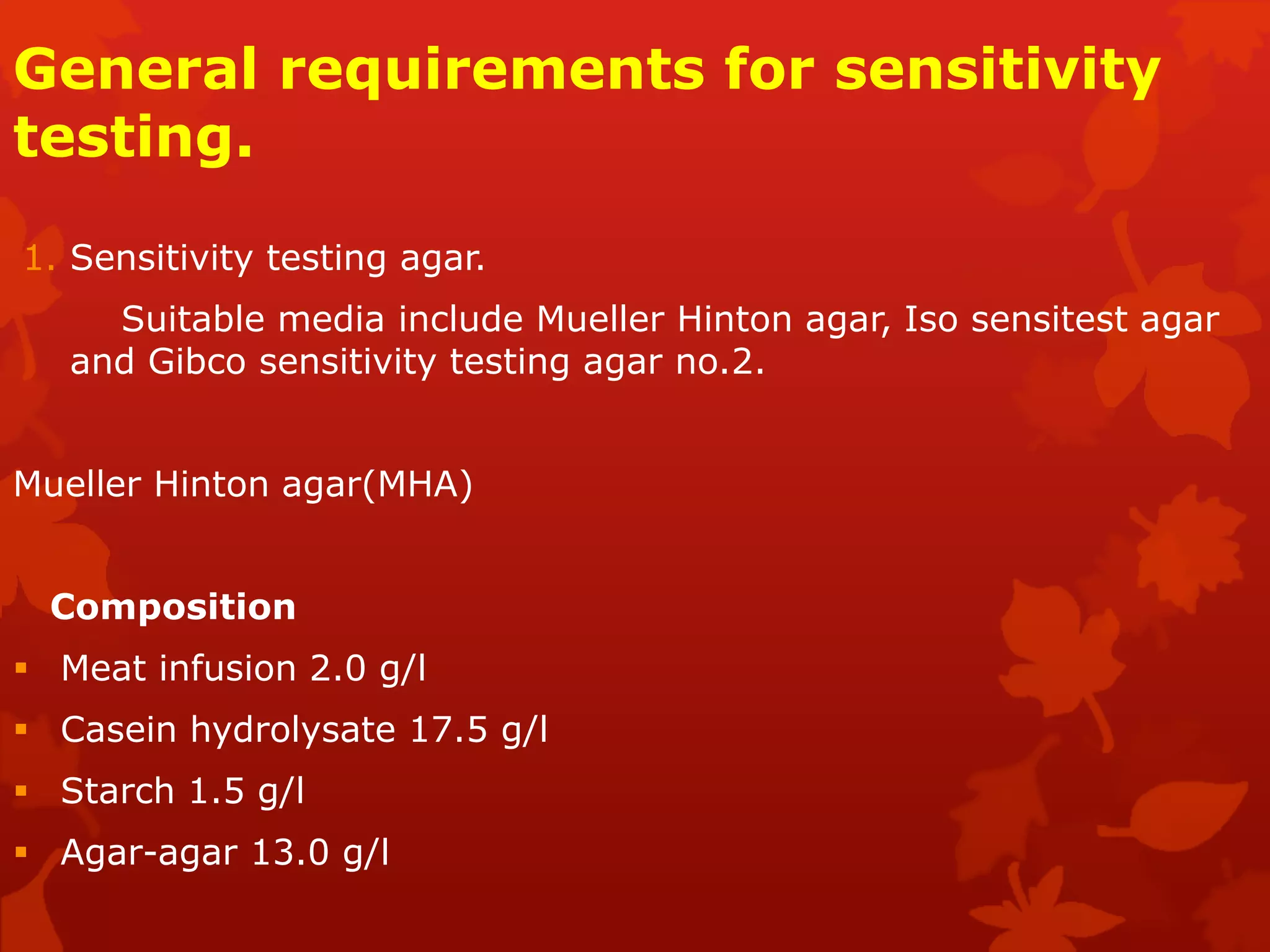 Microbiological culture sensitivity test | PPTX