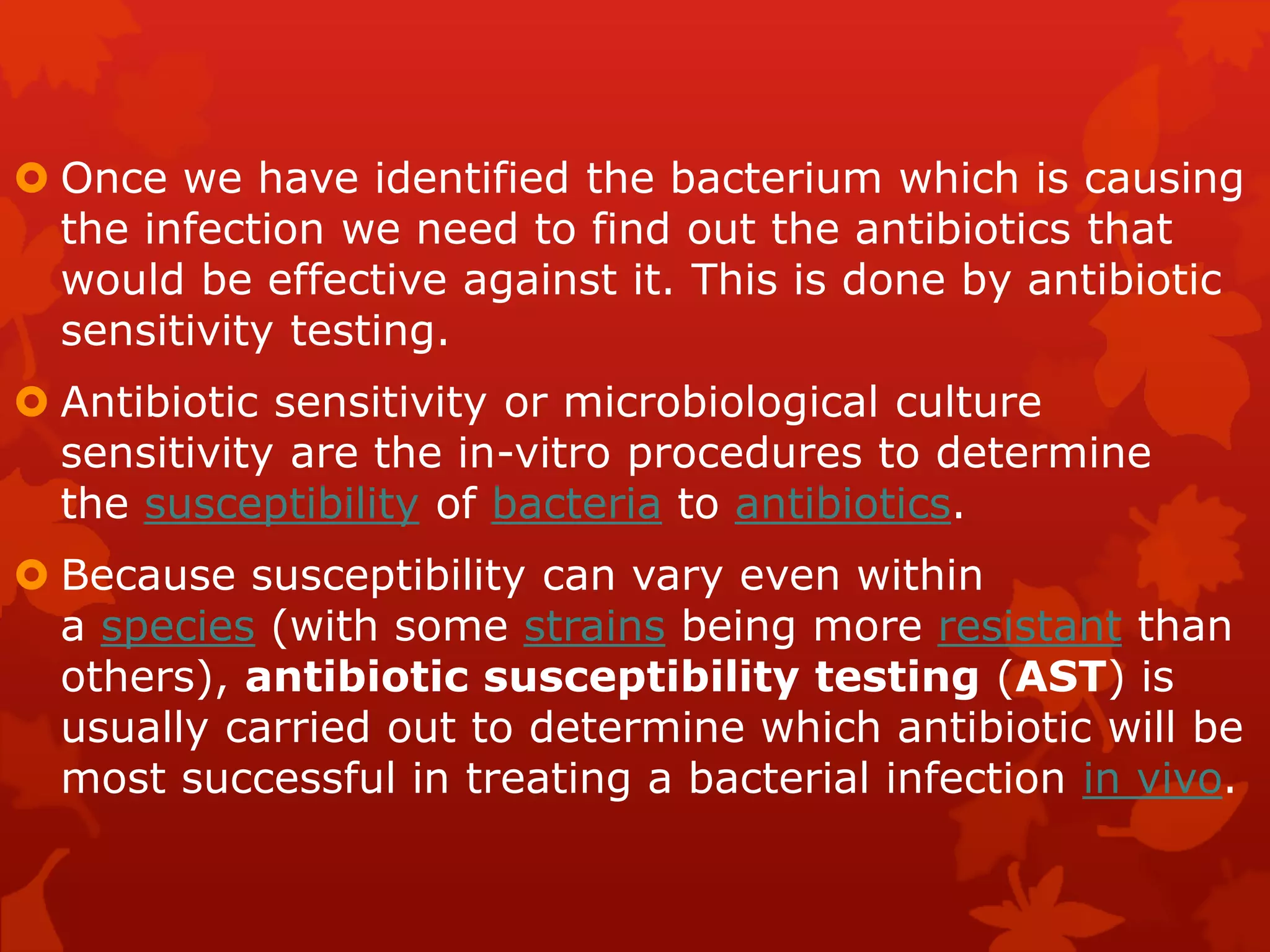 Microbiological culture sensitivity test | PPTX
