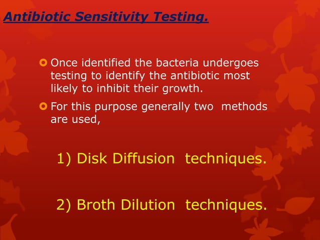 Microbiological culture sensitivity test | PPTX