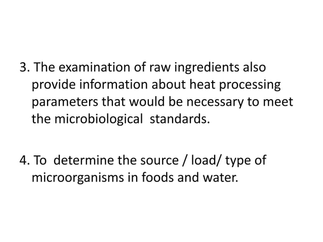 Microbiological Examination Of Food