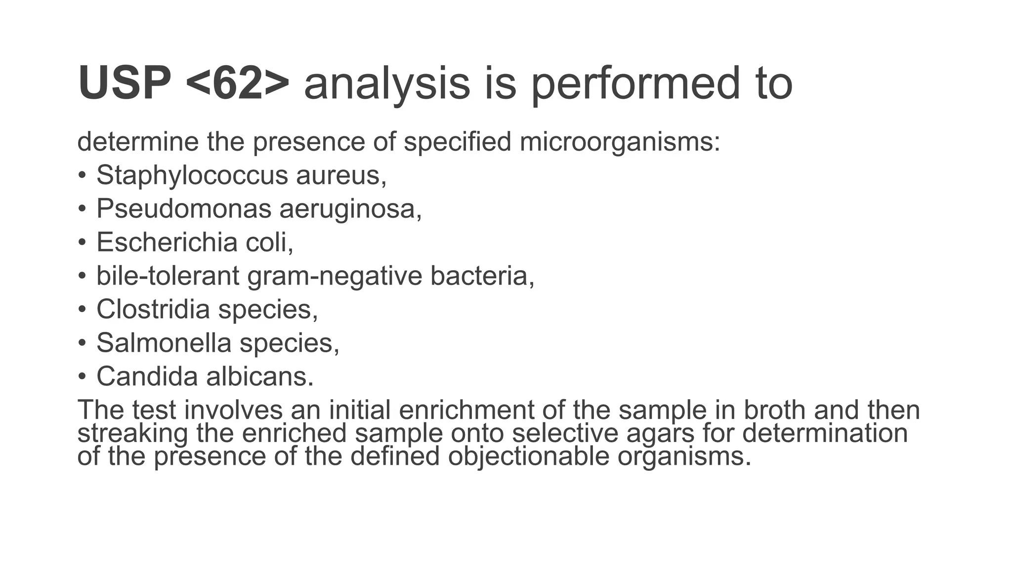 MICROBIOLOGICAL EXAMINATION OF NONSTERILE PRODUCTS SPECIFIC ORGANISMS.pptx