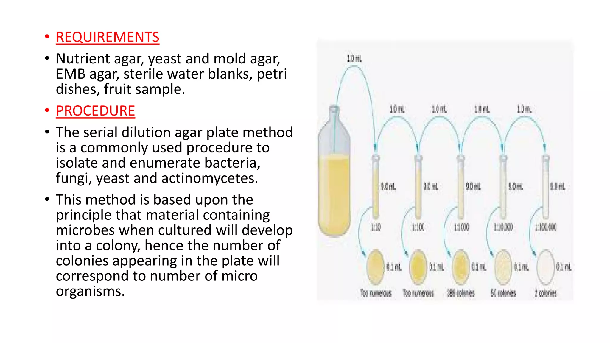 Microbiological examination of normal food(milk and fruits) | PPT