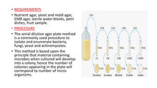 Microbiological examination of normal food(milk and fruits) | PPT