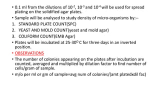 Microbiological examination of normal food(milk and fruits) | PPT