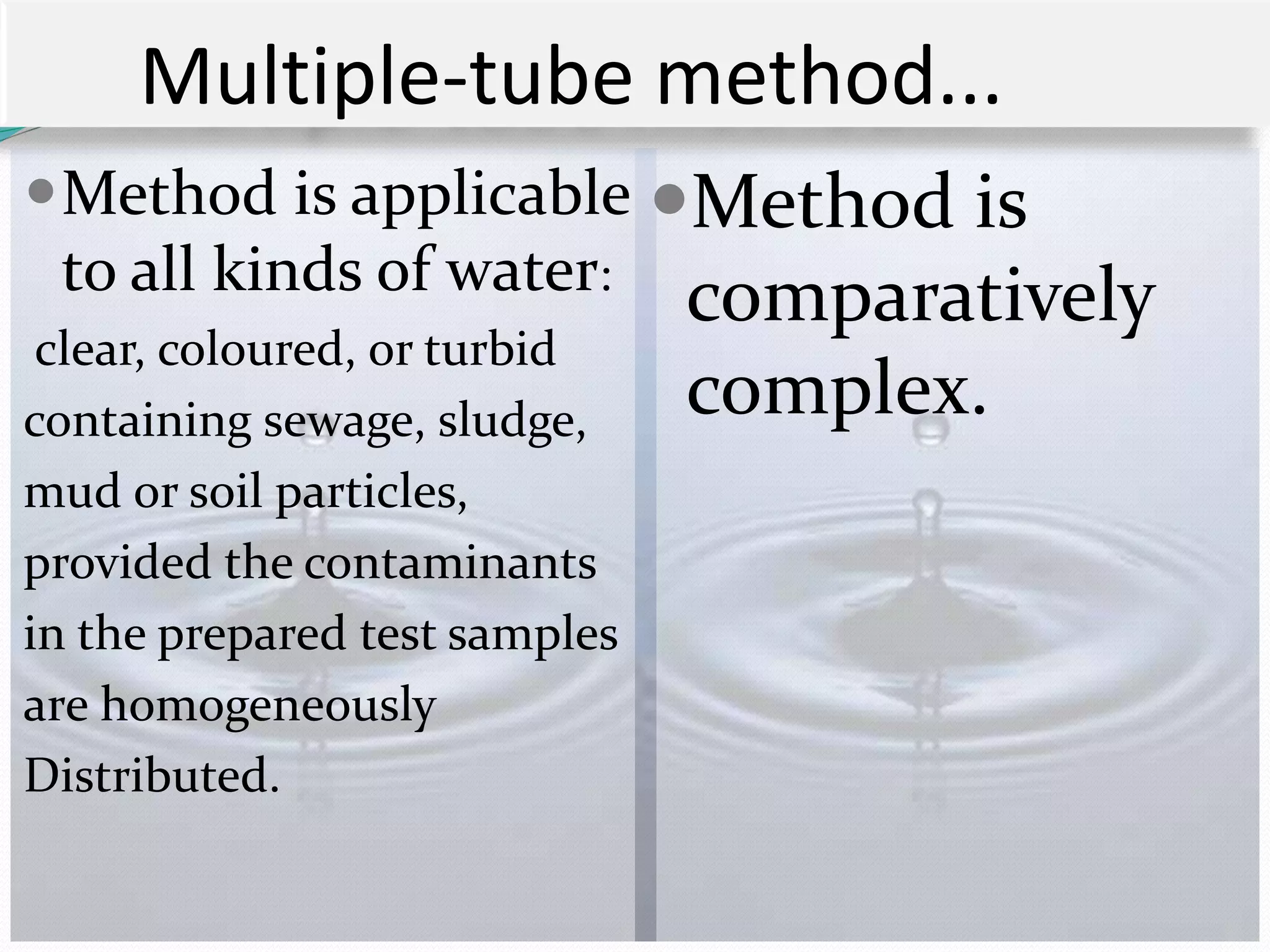 Microbiological examination of water2 | PPTX
