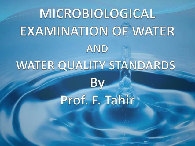 Microbiological examination of water2 | PPTX | Chemistry | Science