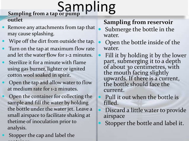 Microbiological examination of water2 | PPTX | Chemistry | Science