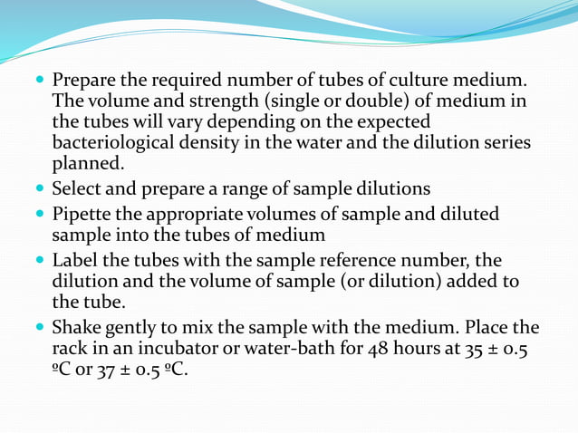 Microbiological examination of water2 | PPTX | Chemistry | Science