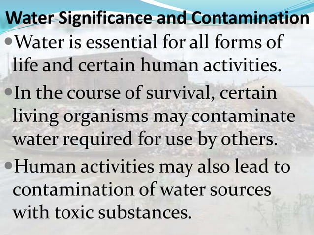 Microbiological examination of water2 | PPTX | Chemistry | Science