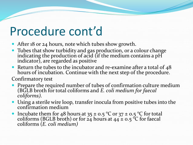 Microbiological examination of water2 | PPTX | Chemistry | Science