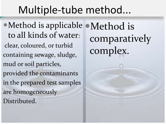 Microbiological examination of water2 | PPTX | Chemistry | Science