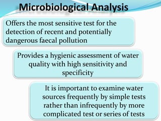 Microbiological examination of water2 | PPTX