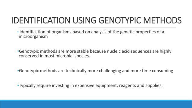 Microbiological identification | PPTX | Biological Sciences | Science