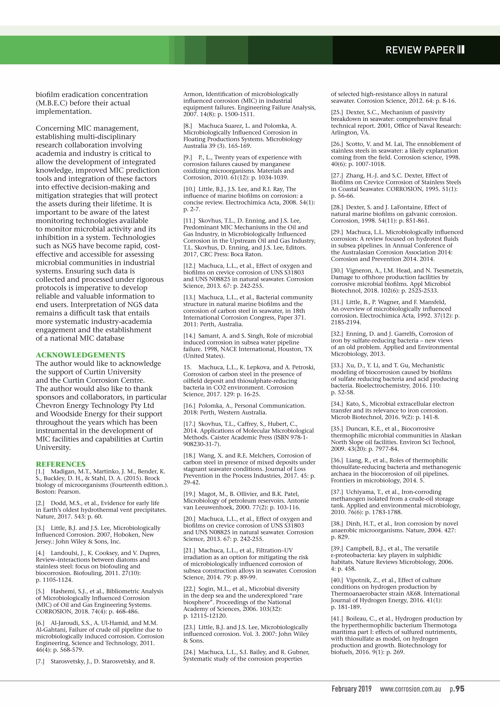 Microbiologically influenced corrosion (mic) 2019 | PDF