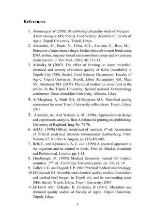 Microbiological quality of fresh sausage 1 | PDF