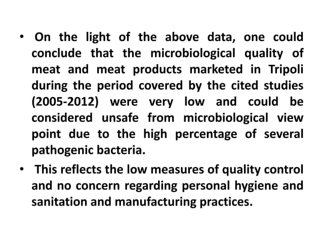Microbiological quality of meat | PDF