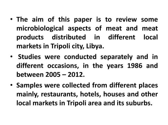Microbiological quality of meat | PDF