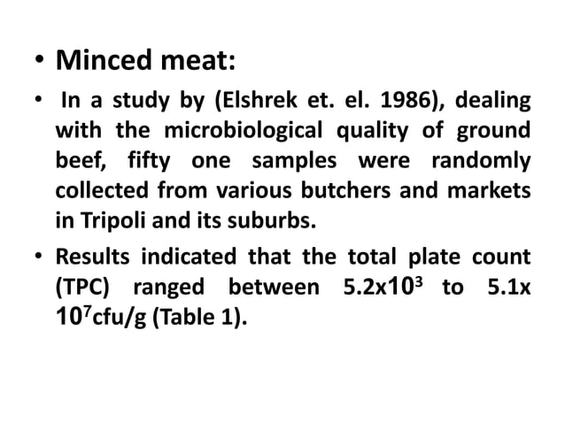 Microbiological quality of meat | PDF