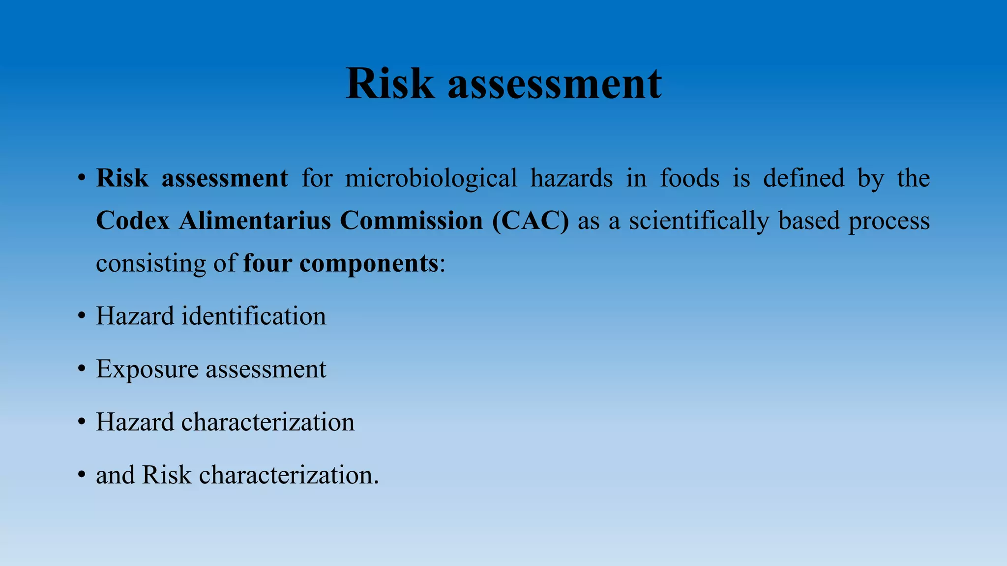 Microbiological risk assessment on food borne pathogens | PPTX