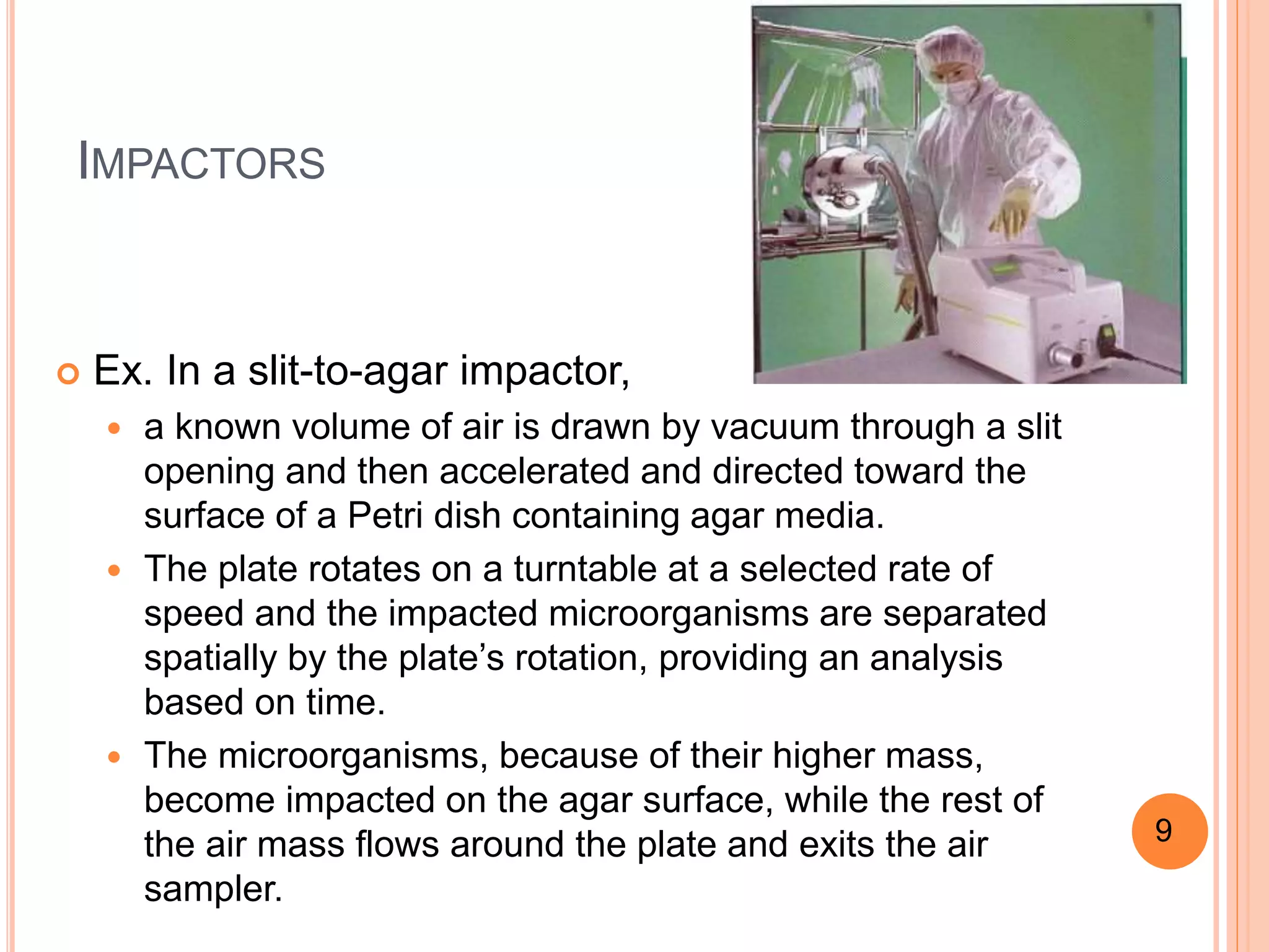Microbiological sampling of air | PPTX