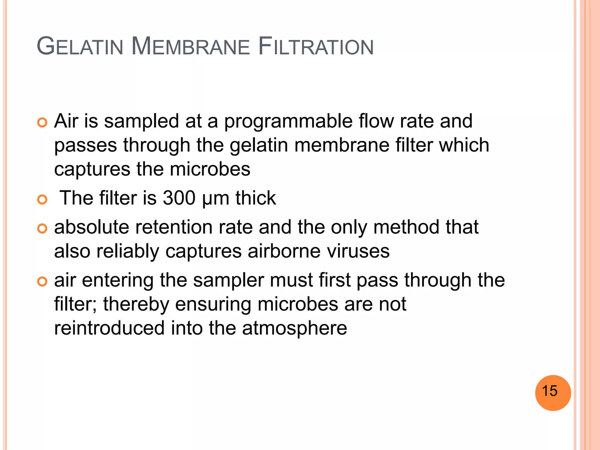 Microbiological sampling of air | PPTX