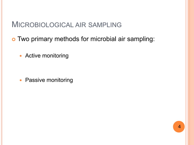 Microbiological sampling of air | PPTX | Indoor Environmental Quality ...