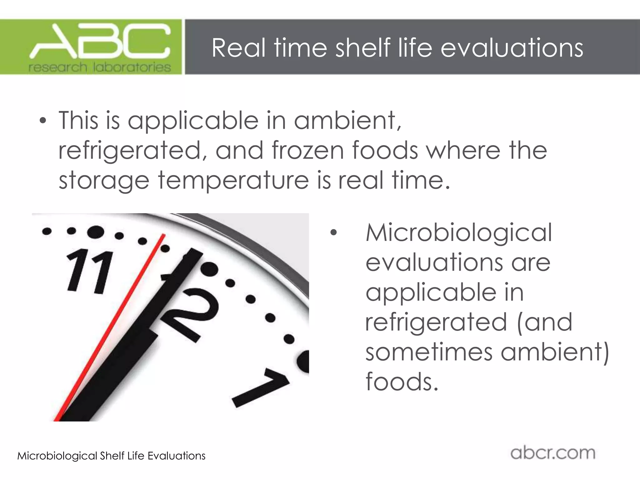Microbiological shelf life evaluations | PPTX