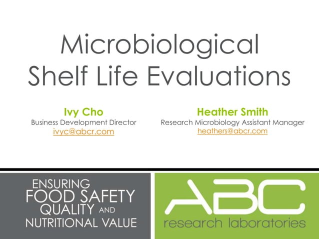 Microbiological shelf life evaluations | PPTX | Chemistry | Science