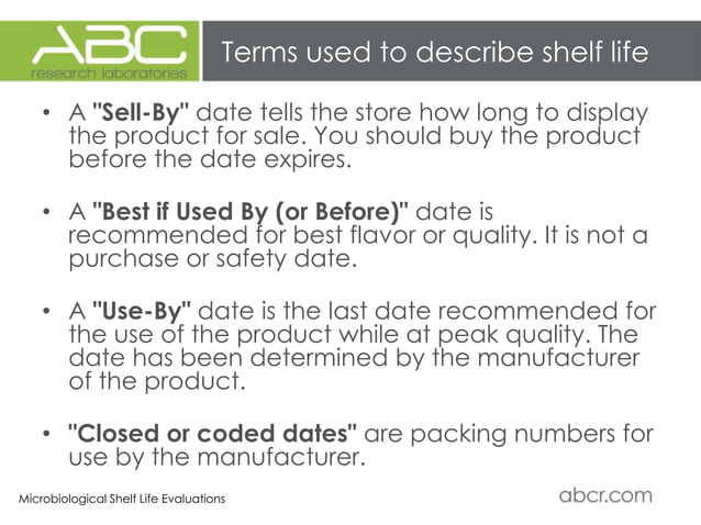 Microbiological shelf life evaluations | PPTX | Chemistry | Science
