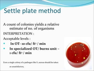 M icrobiological surveillance of ots | PPT