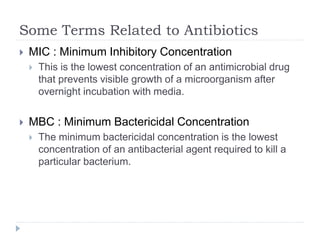 Microbiological terms : MIC, MBC, CFU, PFU, MF | PPTX