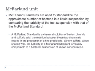 Microbiological terms : MIC, MBC, CFU, PFU, MF | PPTX