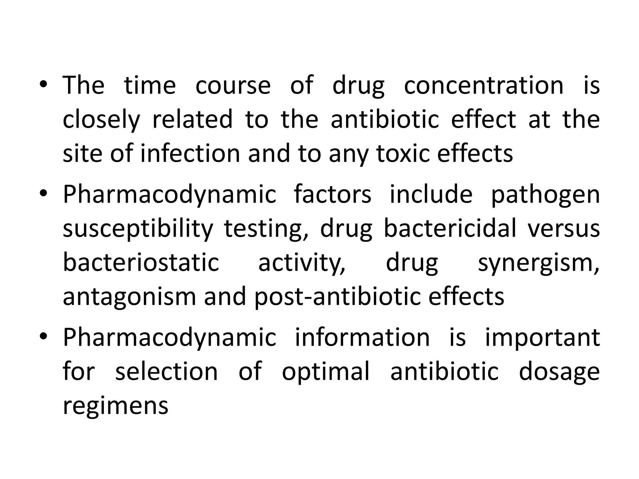 Pharmacodynamics of antibiotics | PPTX
