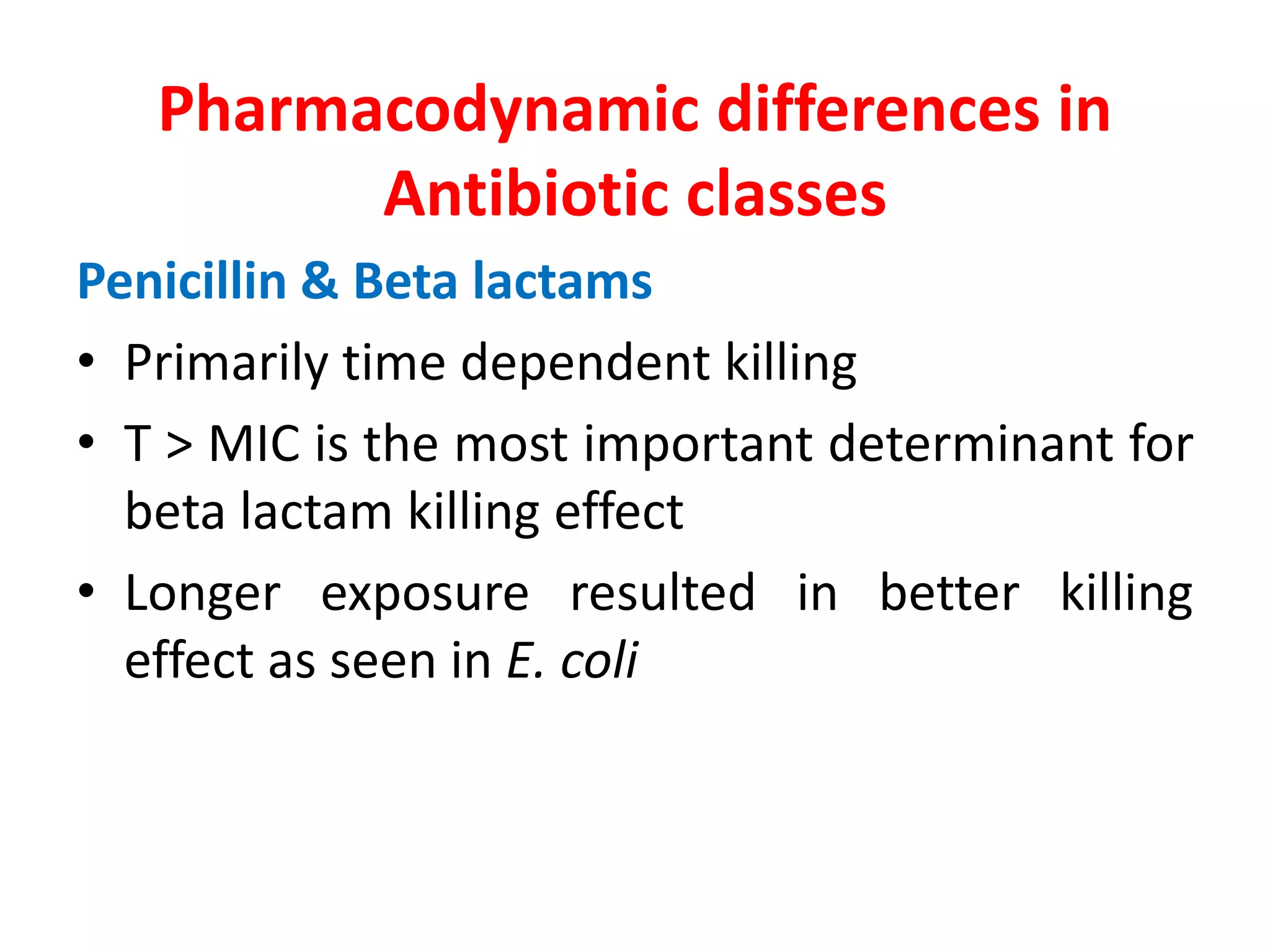 Pharmacodynamics of antibiotics | PPTX