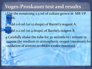 DEMONSTRATION OF METHYL RED AND VOGES-PROSKAUER TEST | PPTX