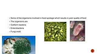 on indices of food sanitary quality and sanitization water portable ...