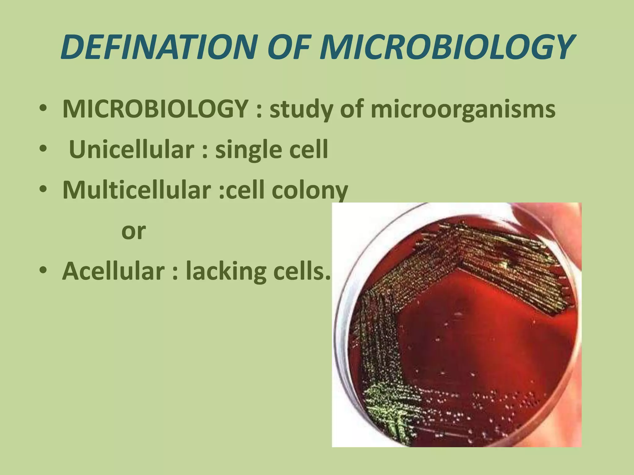 Microbiology :study of microscopic organisms | PPTX